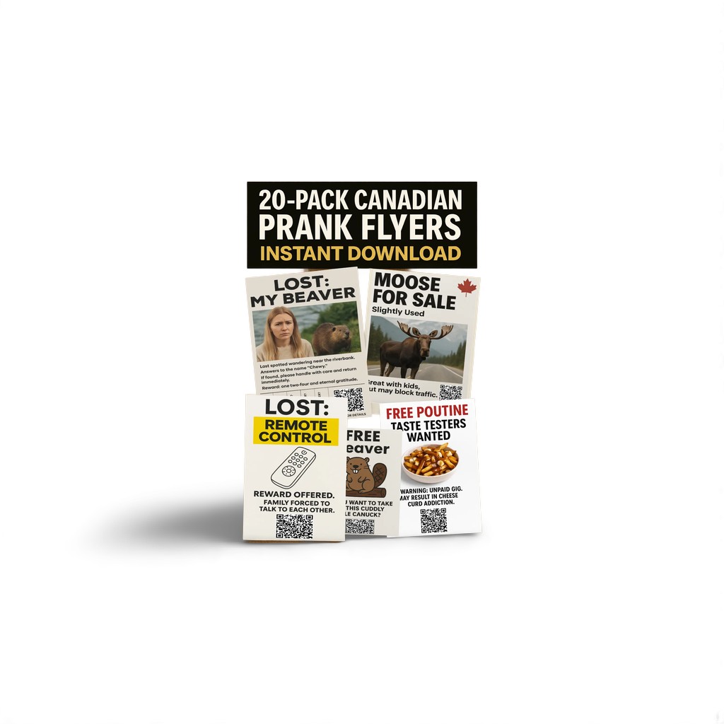 Canadian Prank Flyers (20 Pack) | The One And Only | Pranks